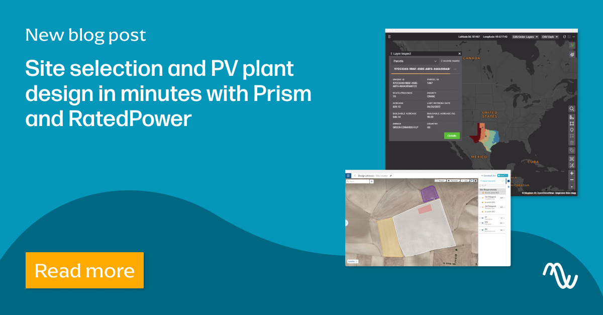 Site selection and PV plant design in minutes with Prism and RatedPower ...